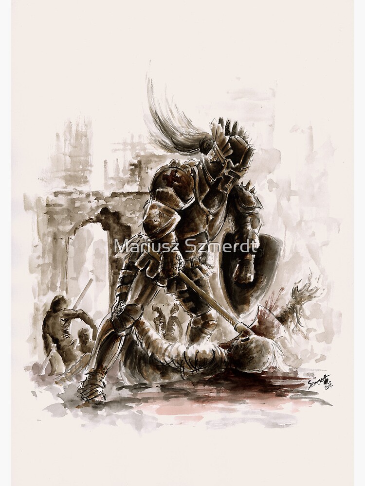 "Crusader knight Templar knight long sword warrior demons and skull ...