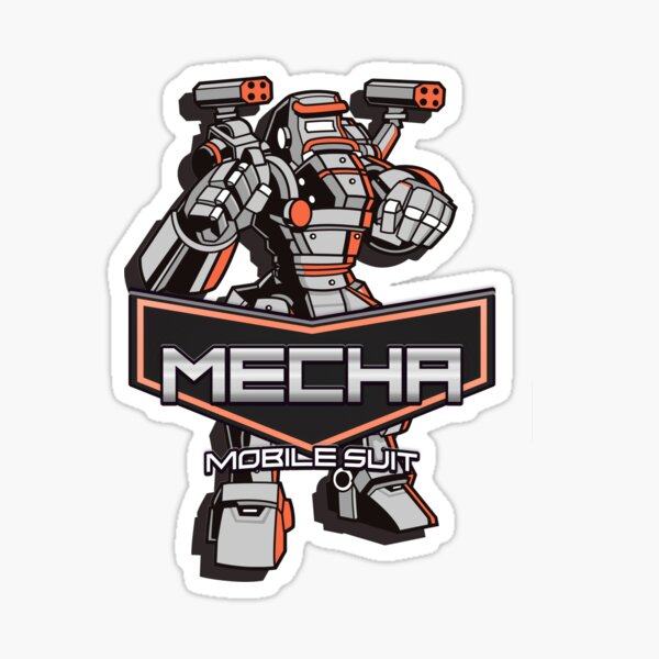 "Mecha Mobile Suit" Sticker for Sale by Graphics-Dna | Redbubble