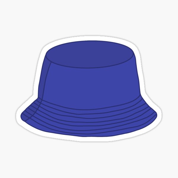 "Navy bucket hat" Sticker for Sale by pecoandpoco | Redbubble