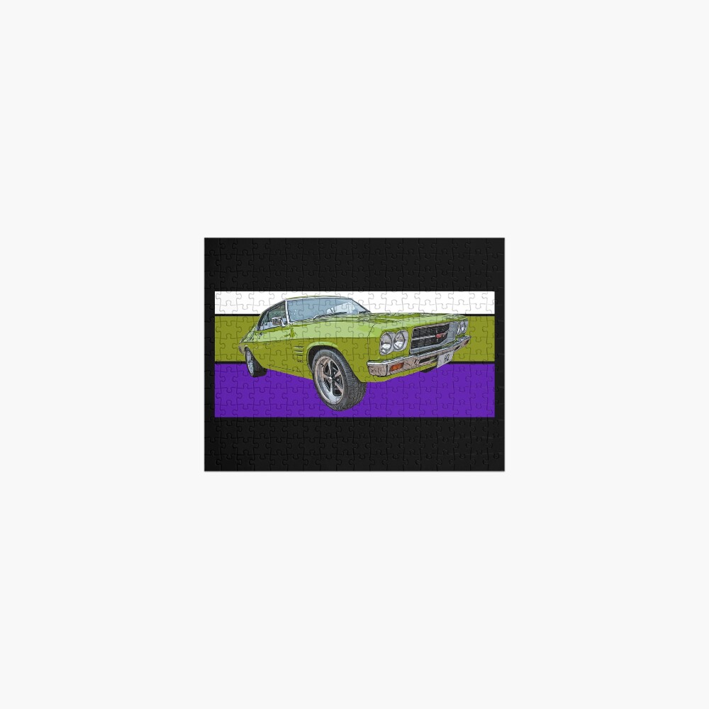 "Holden HQ GTS Monaro Green with Stripes" Jigsaw Puzzle by radestilo ...