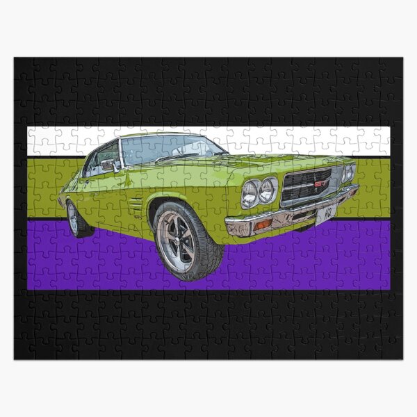 "Holden HQ GTS Monaro Green with Stripes" Jigsaw Puzzle by radestilo ...