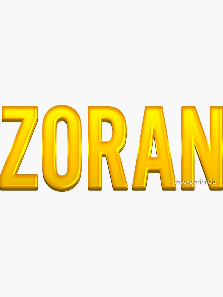 "Zoran Name" Sticker for Sale by desexperiencia | Redbubble