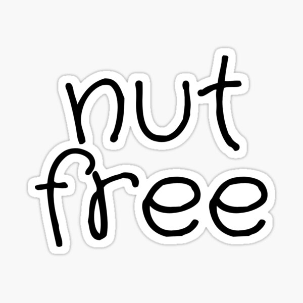 "Nut Free Allergy Awareness Handwritten" Sticker for Sale by lilytepper ...