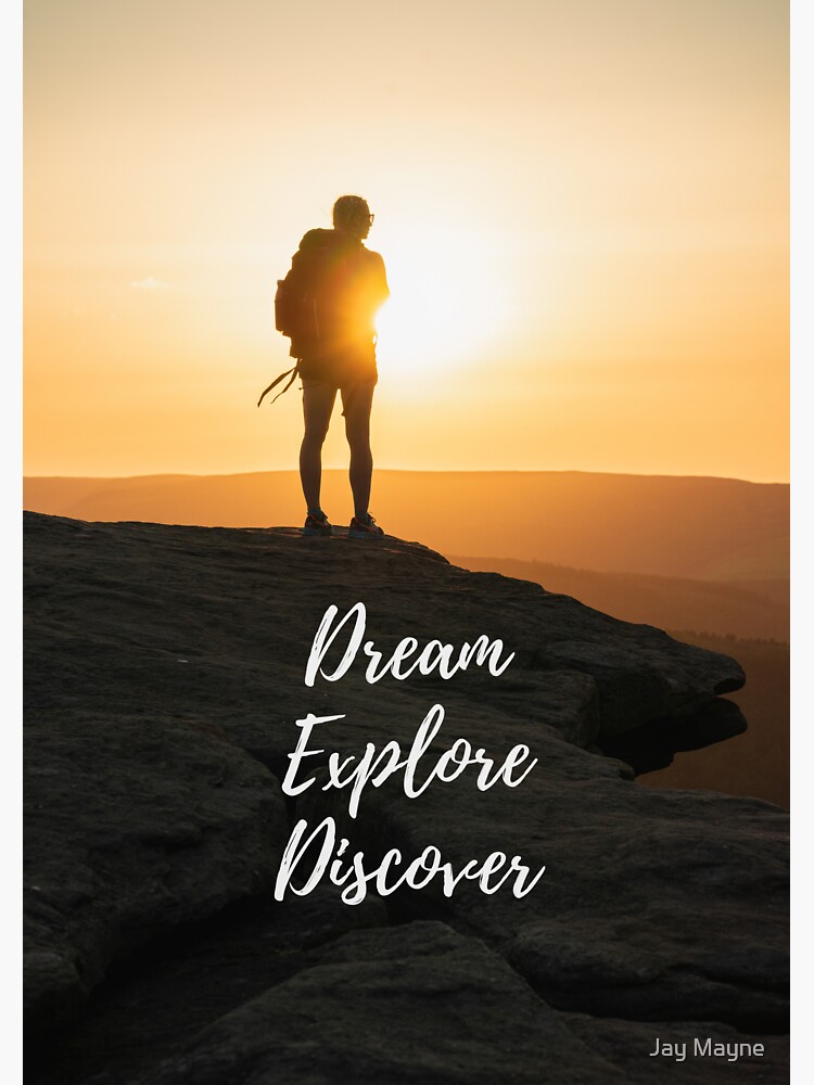 "Dream Explore Discover" Sticker for Sale by JayMayne | Redbubble