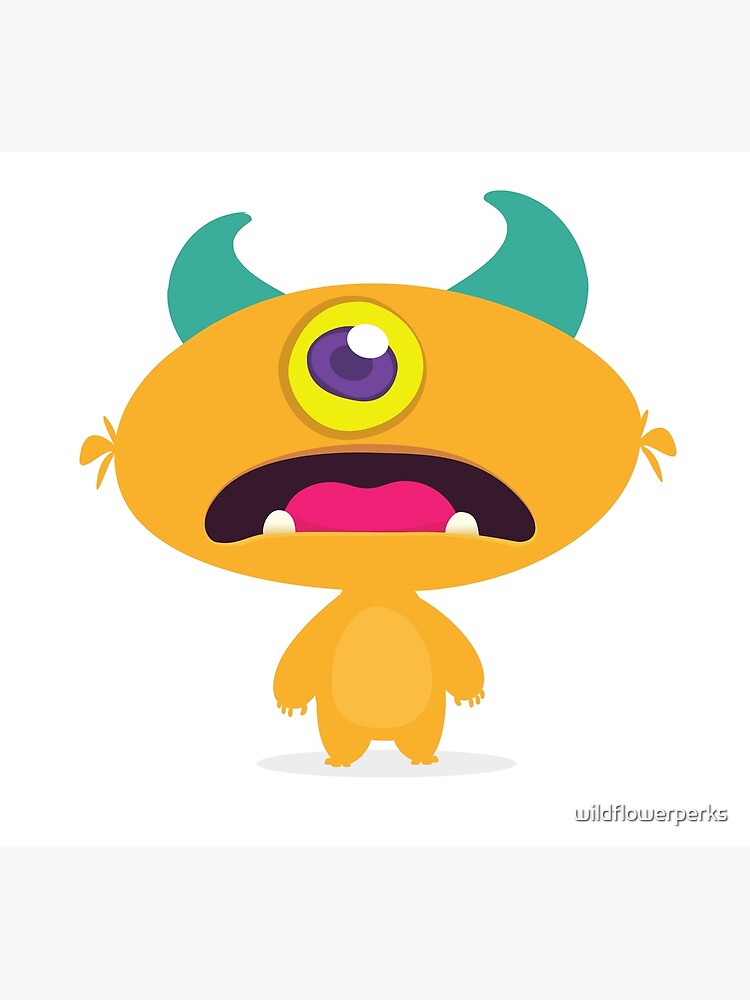 "Mr Jaw Dropping Green Horned Mustard Monster" Poster by ...