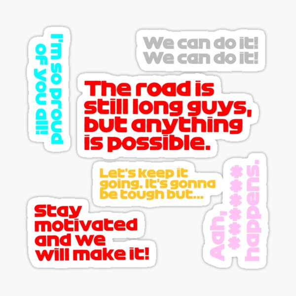 "2020 motivational f1 team radio" Sticker by penrosequartz | Redbubble