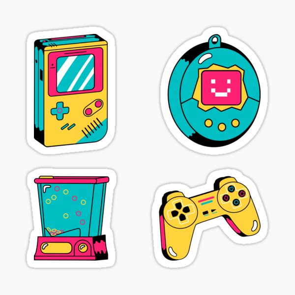 "Love Retro Gaming" Sticker for Sale by wellthatsfun | Redbubble