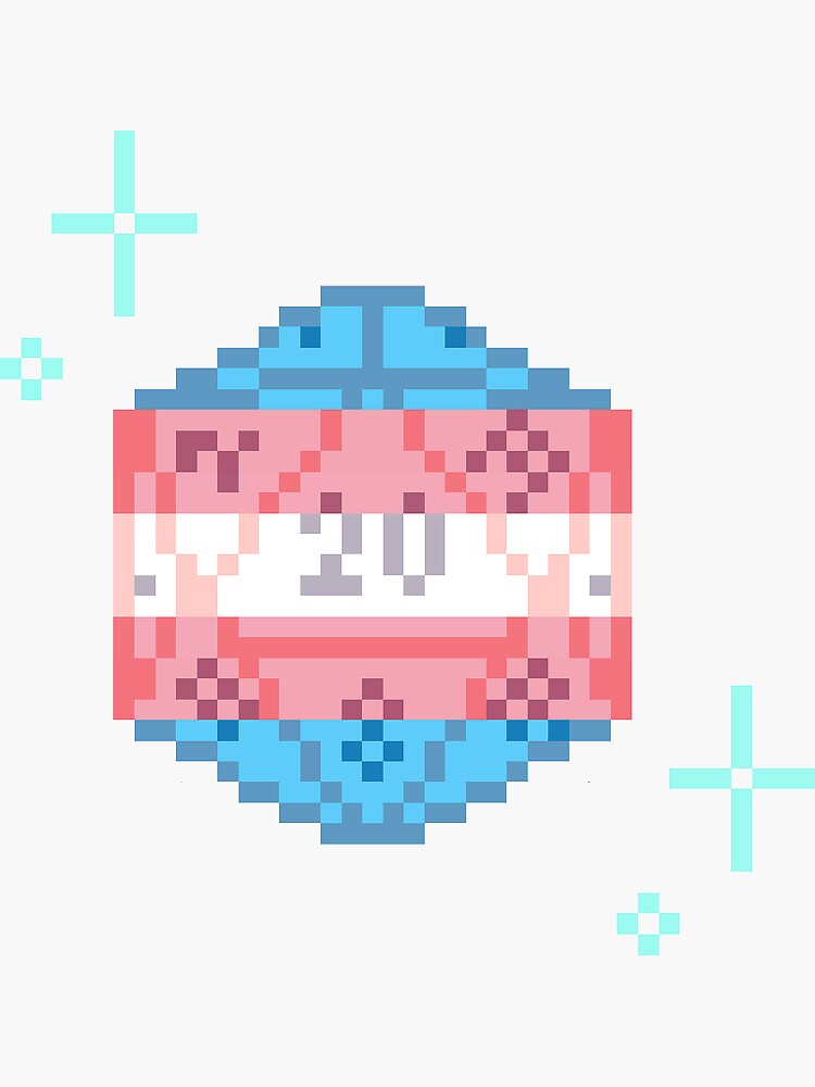 "Pixel D20 - Trans Pride" Sticker for Sale by cakewarlock | Redbubble
