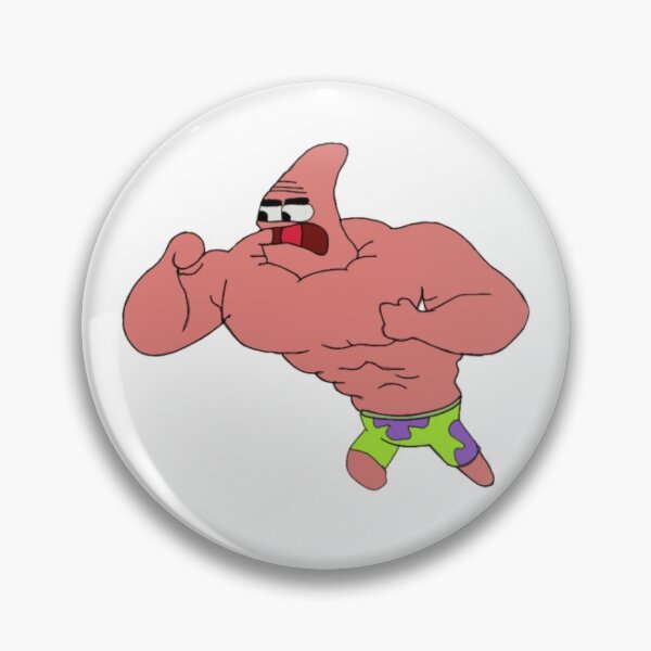 "Buff Patrick" Pin for Sale by JsStickerss | Redbubble