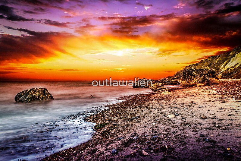 "Needles Beach, Isle of Wight " by outlawalien | Redbubble