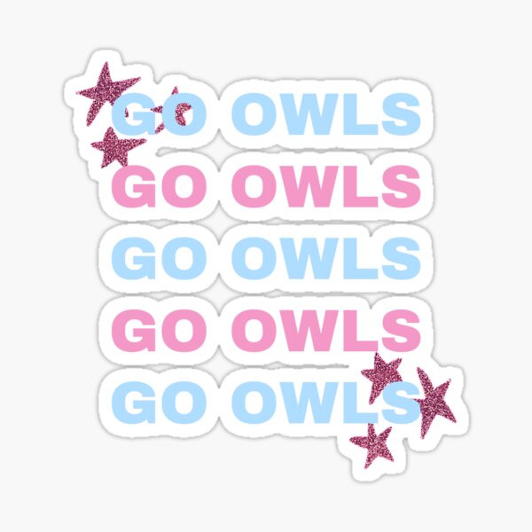 "FAU STARS PINK" Sticker for Sale by eggshelby | Redbubble