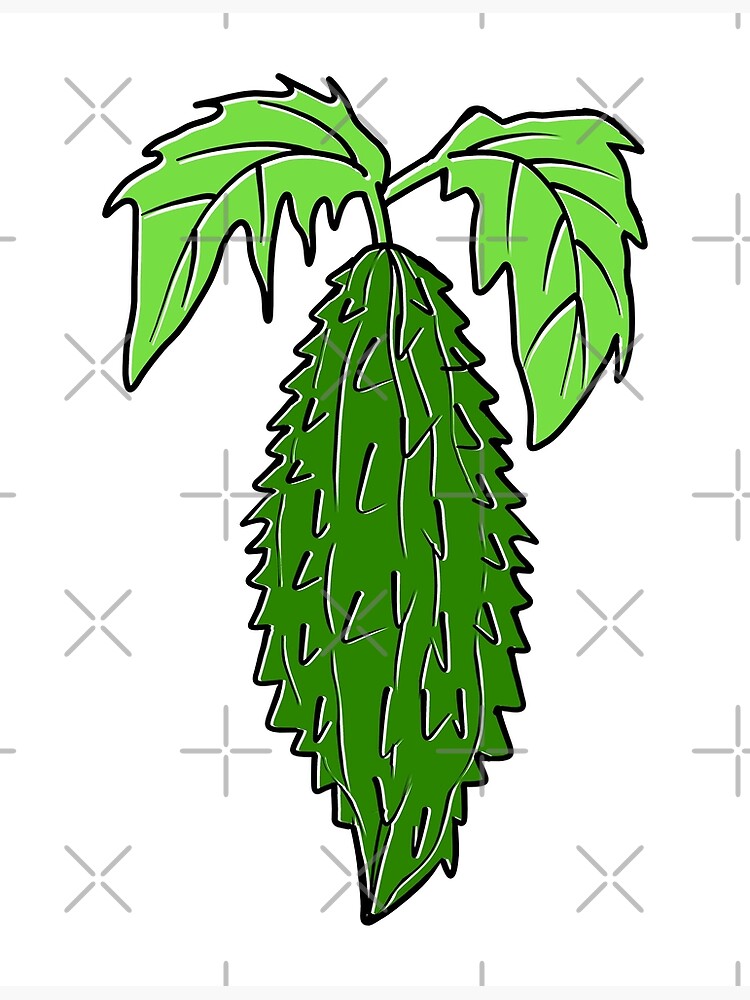 "Bitter Gourd Cartoon Illustration" Poster for Sale by vineeth | Redbubble