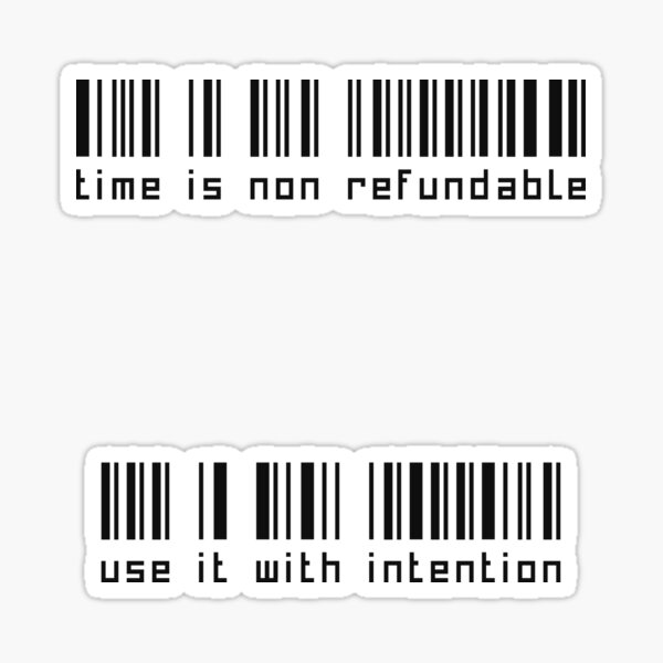 "Time is Non-Refundable Transparent" Sticker for Sale by christina-lee ...