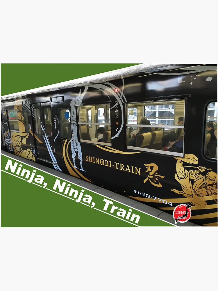 "Shinobi Ninja Train" Sticker for Sale by CorbinInJapan | Redbubble