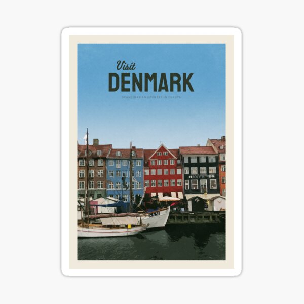 "Visit Denmark" Sticker for Sale by CallumGardiner | Redbubble