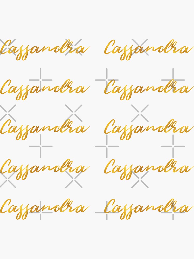 "Cassandra Name Hand Lettering in Faux Gold Letters, Pack of 10 ...