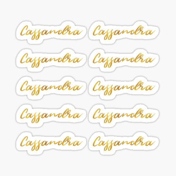 "Cassandra Name Hand Lettering in Faux Gold Letters, Pack of 10 ...