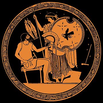 "Thetis receives her son, Achilles’ new armour from Hephaestus" Sticker ...