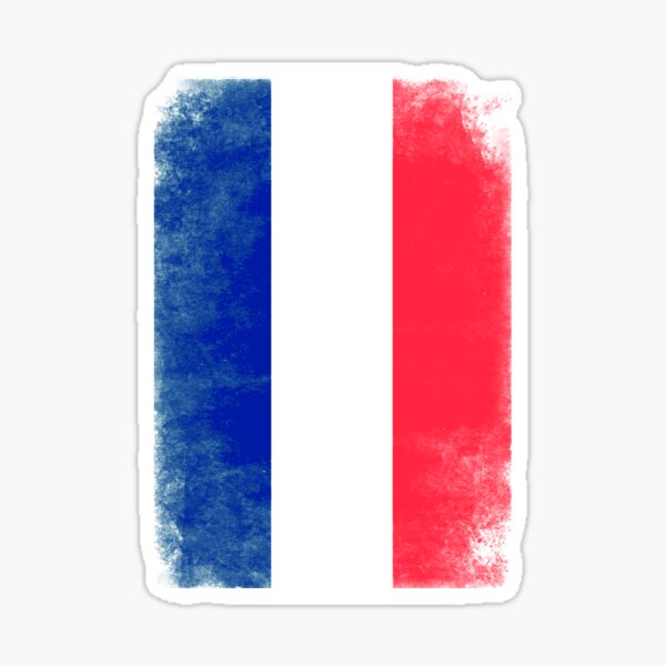 "France flag" Sticker for Sale by BlackTea-Shirts | Redbubble