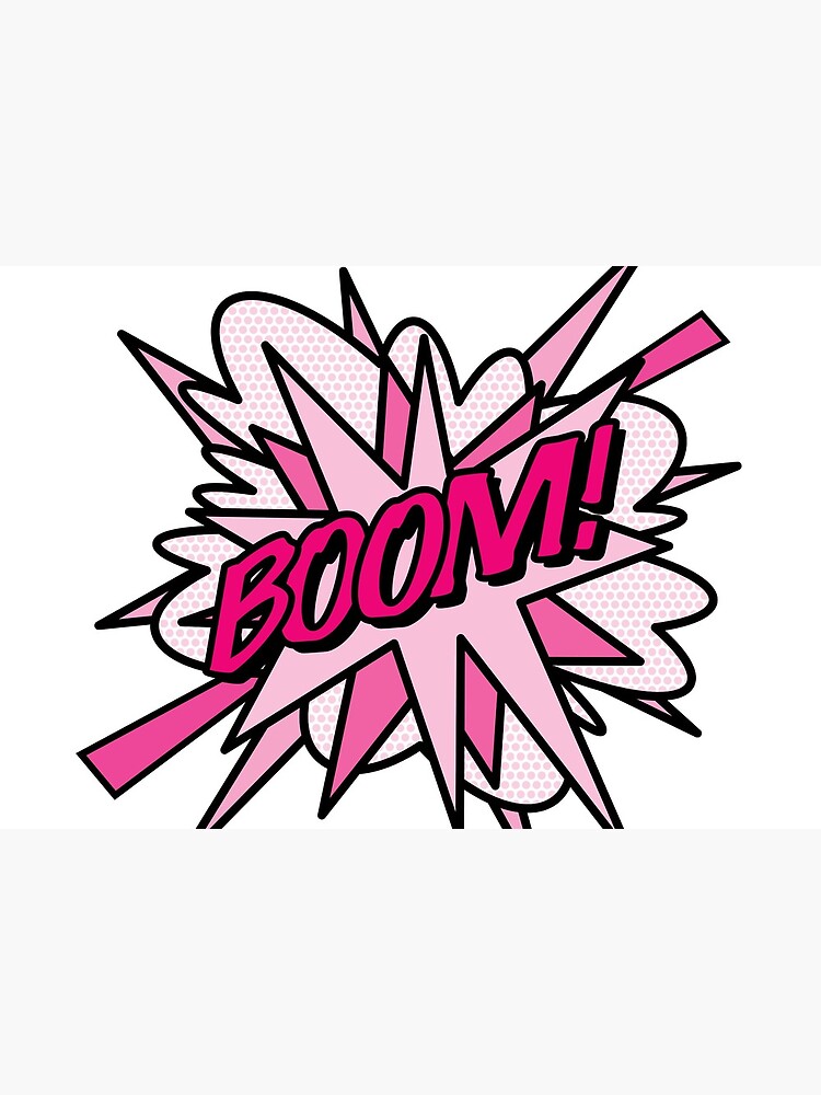 "BOOM Pink Flash Comic Book Pop Art Modern Fun Retro" Mask by ...