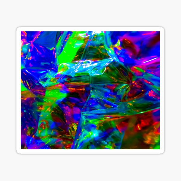 "Plastic Holo Rainbow" Sticker for Sale by wildjellybeans | Redbubble