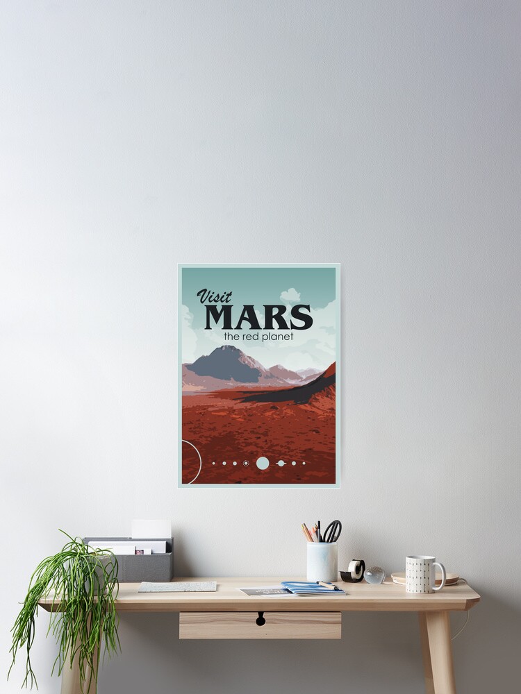 "Visit Mars - Retro Travel" Poster for Sale by Kaamalauppias | Redbubble