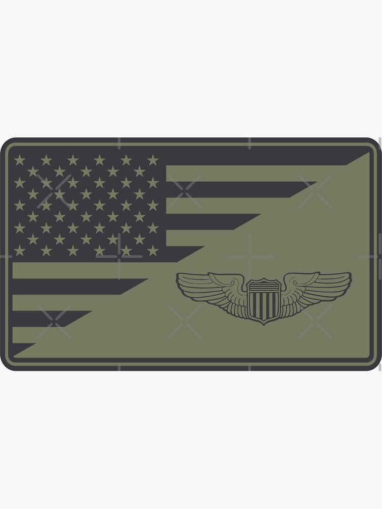 "USAF Pilot Wings Patch (subdued)" Sticker for Sale by StrongVlad ...