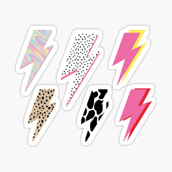 " 3D Lightning Bolt / Sticker Set" Sticker by LLCRG | Redbubble