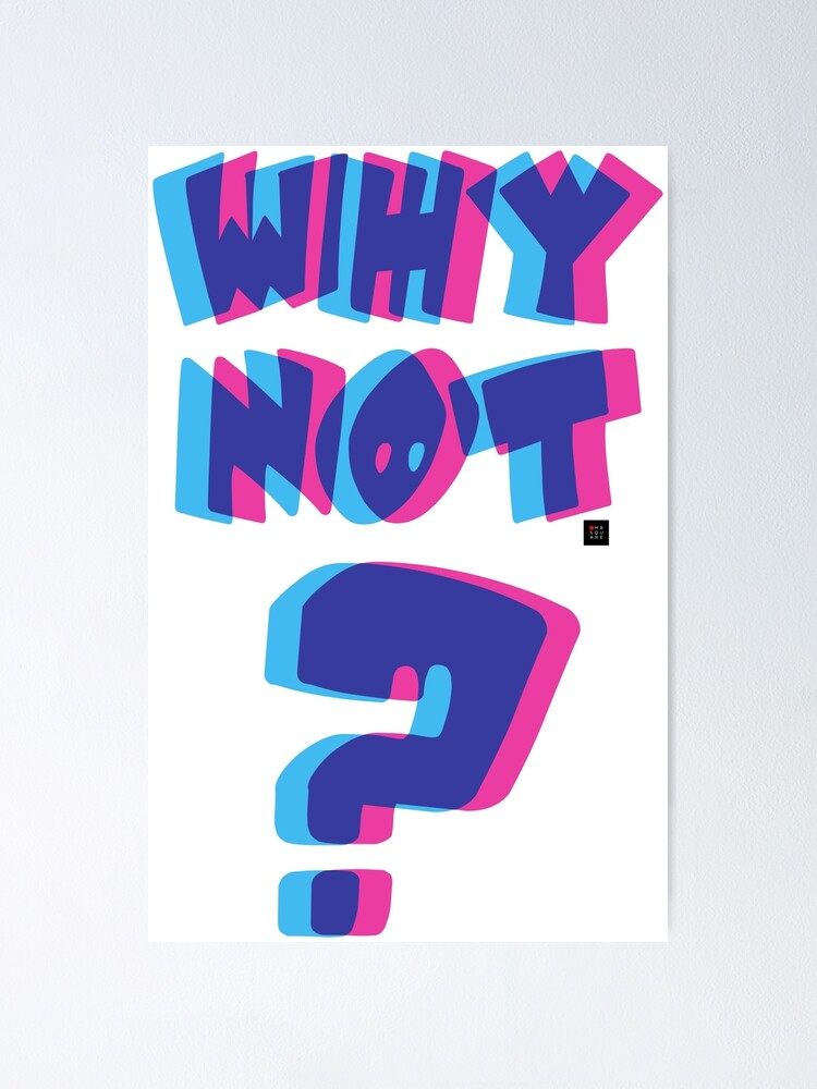"Why Not?" Poster for Sale by MBSquare | Redbubble