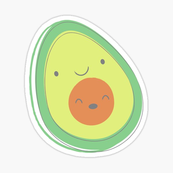 "Cute Awokado" Sticker for Sale by Sva-ria | Redbubble