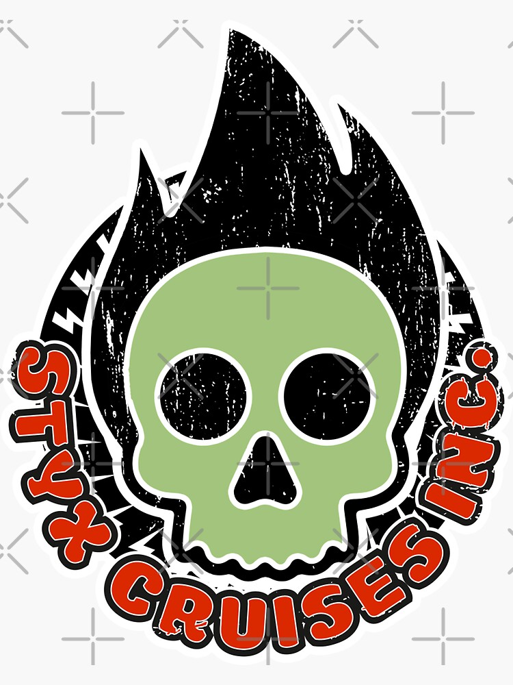 "Colour Styx Skull Logo" Sticker by Bhamgraphics | Redbubble