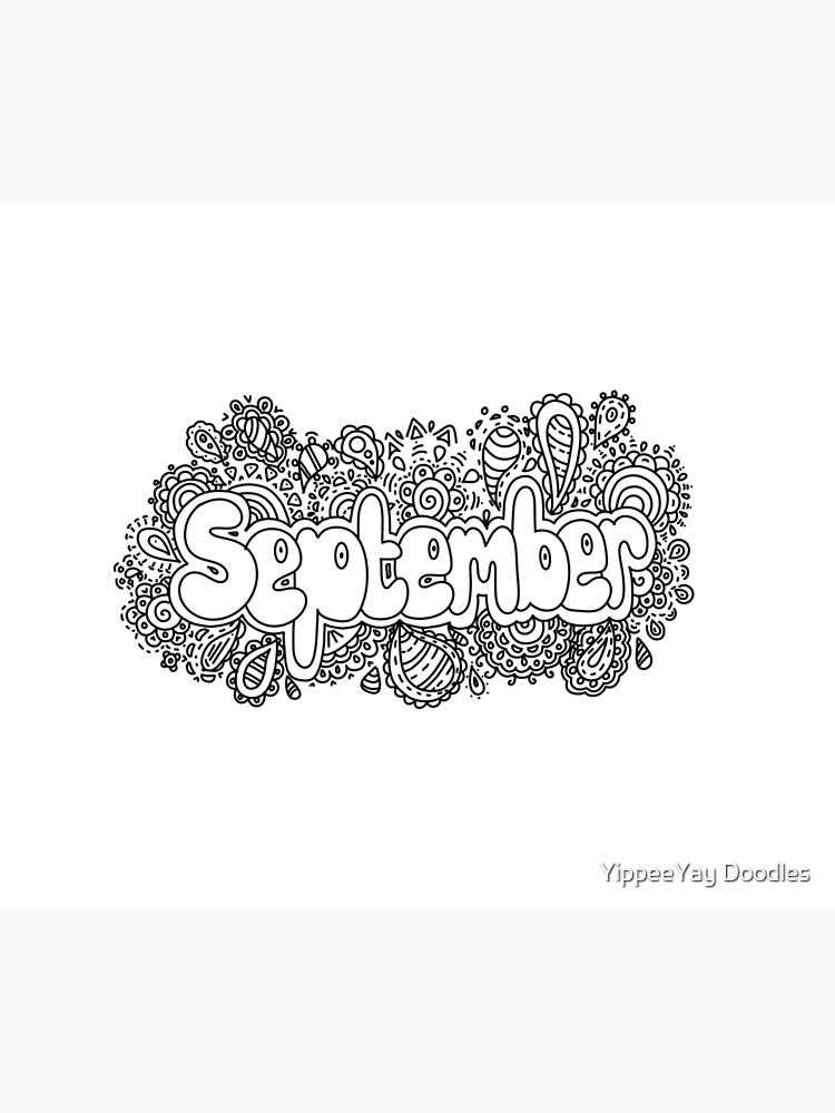 "September doodle (Black and white)" Poster for Sale by YAYDoodles ...