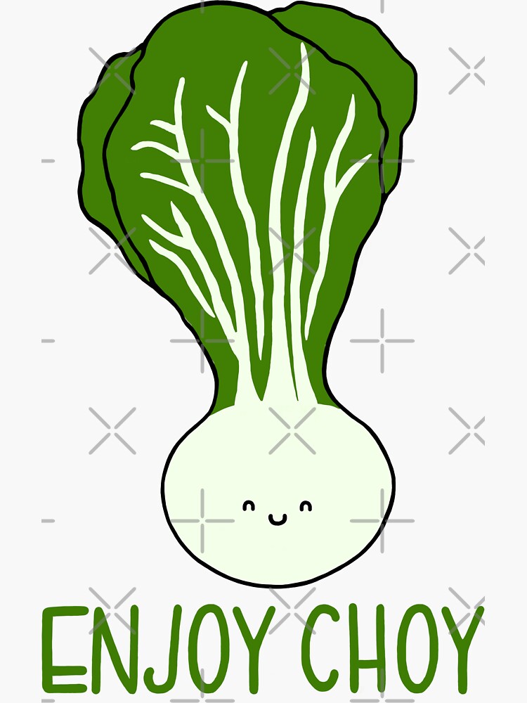 "Cute Baby Bok Choy" Sticker for Sale by ArtKauHD | Redbubble