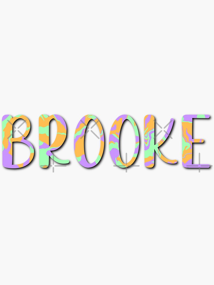 "Brooke" Sticker for Sale by dolphin1128 | Redbubble