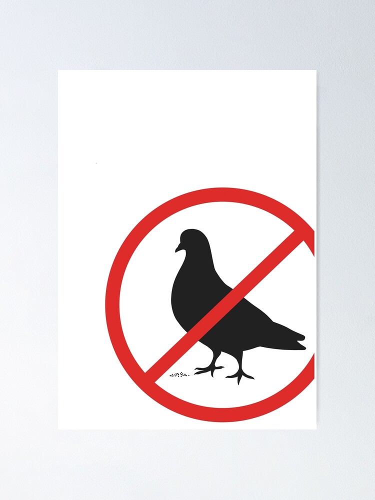 "No Pigeon Bird Sign" Poster for Sale by prostoposter | Redbubble