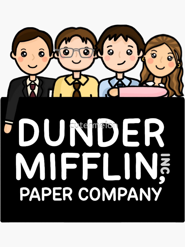 "The Office Dunder Mifflin Sign" Sticker for Sale by cutermelon | Redbubble