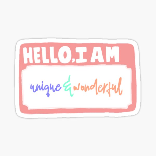 "Hello, I am" Sticker by piekyu | Redbubble