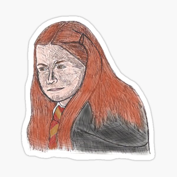 "Ginny Weasley sketch" Sticker for Sale by lilapenenberg | Redbubble