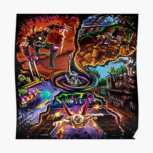 "TMNT Shell Shocked- In Time" Poster for Sale by LightningArts | Redbubble