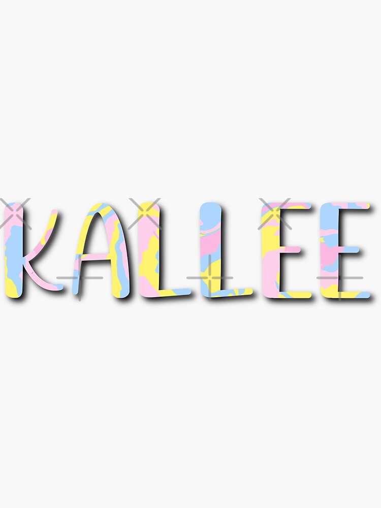 "Kallee" Sticker for Sale by dolphin1128 | Redbubble