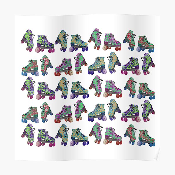 "Neon Roller Skates" Poster by jshuphotography | Redbubble