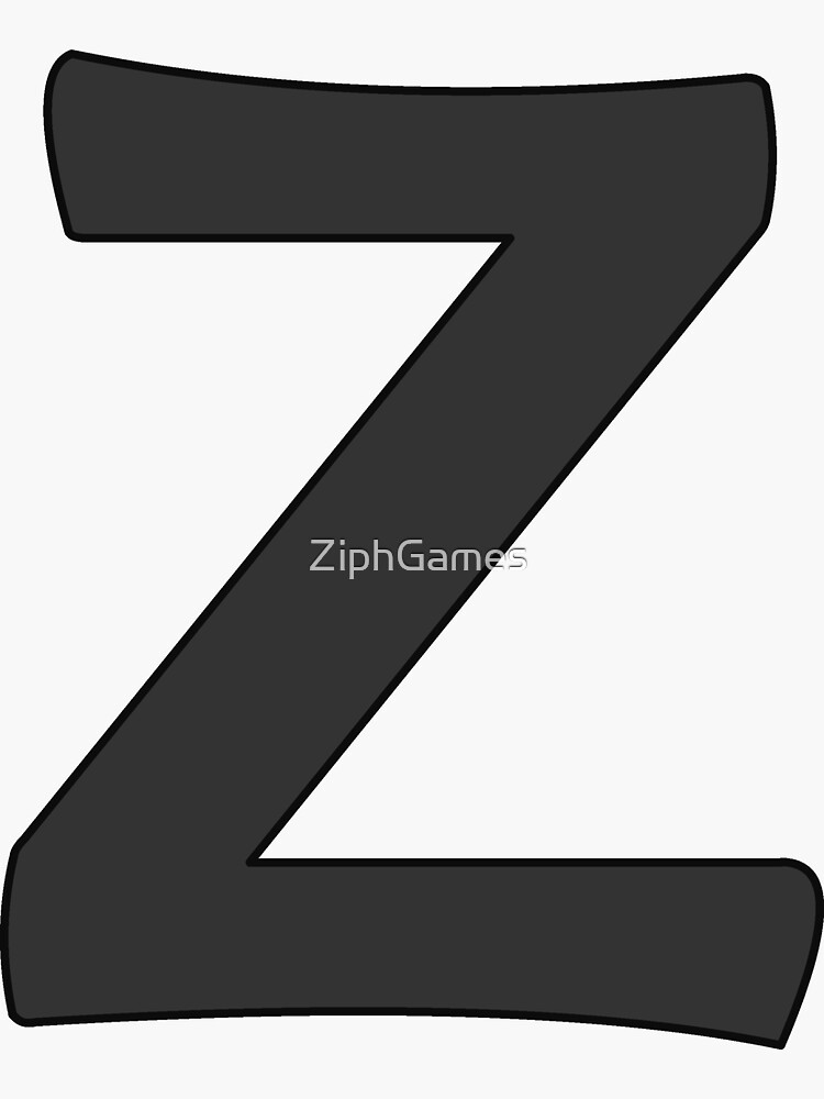 "letter z black" Sticker for Sale by ZiphGames | Redbubble