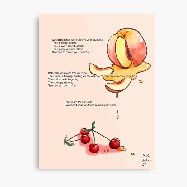 Bittersweet’ Poem By 'Kalliopthena Art' - Print" Metal Print for Sale ...