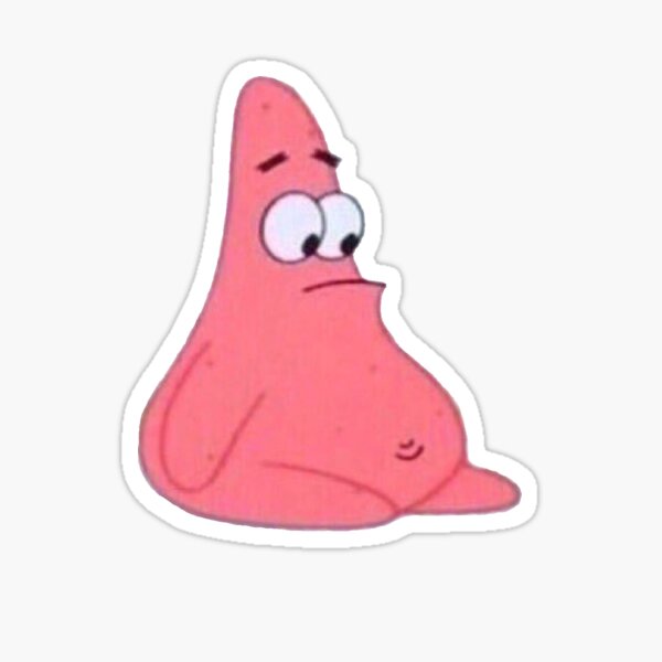 "Sad Patrick" Sticker for Sale by funkystyles | Redbubble