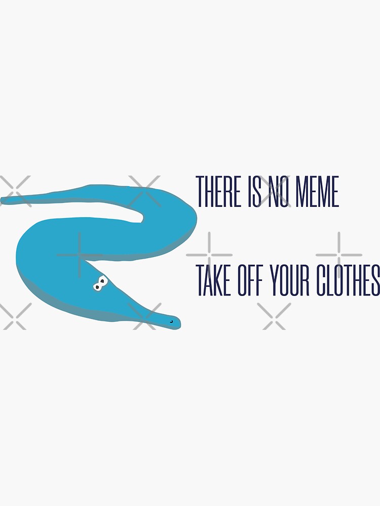 "worm on a string blue meme" Sticker for Sale by Cities-of-world ...