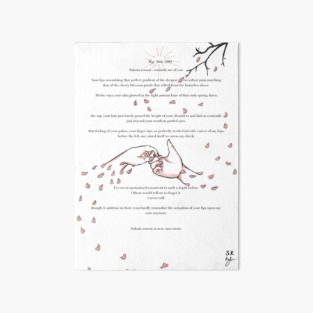 Sakura Season’ Poem By 'Kalliopthena Art' - Print" Art Board Print for ...