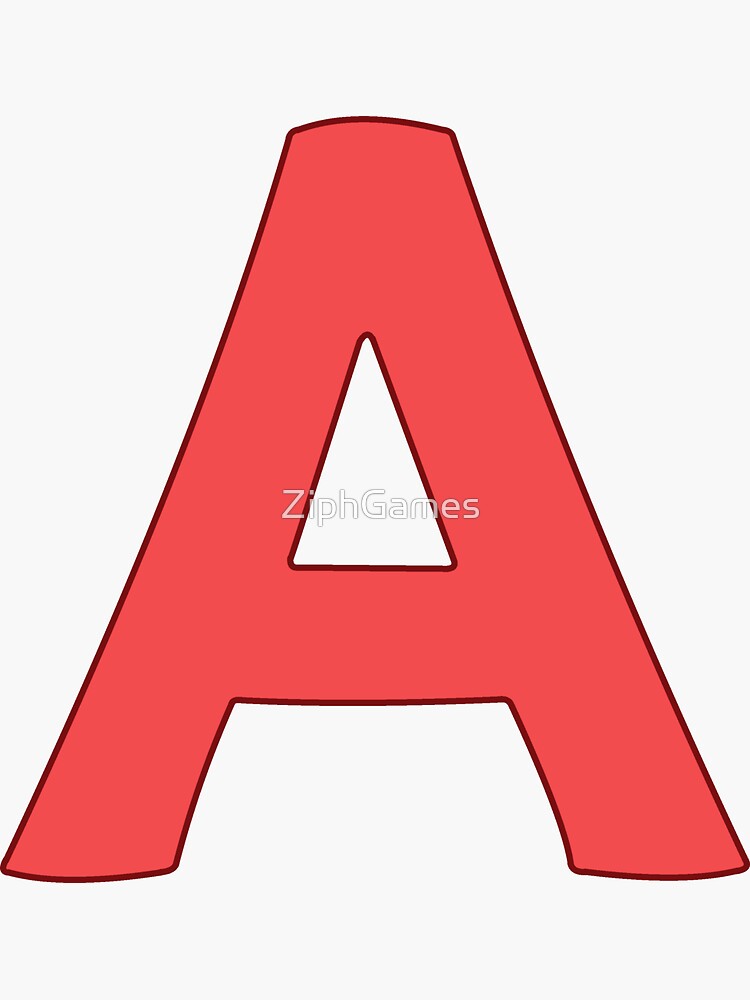 "letter a red" Sticker for Sale by ZiphGames | Redbubble