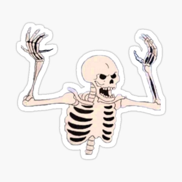 "Angry Skeleton " Sticker by sarahhbramley | Redbubble