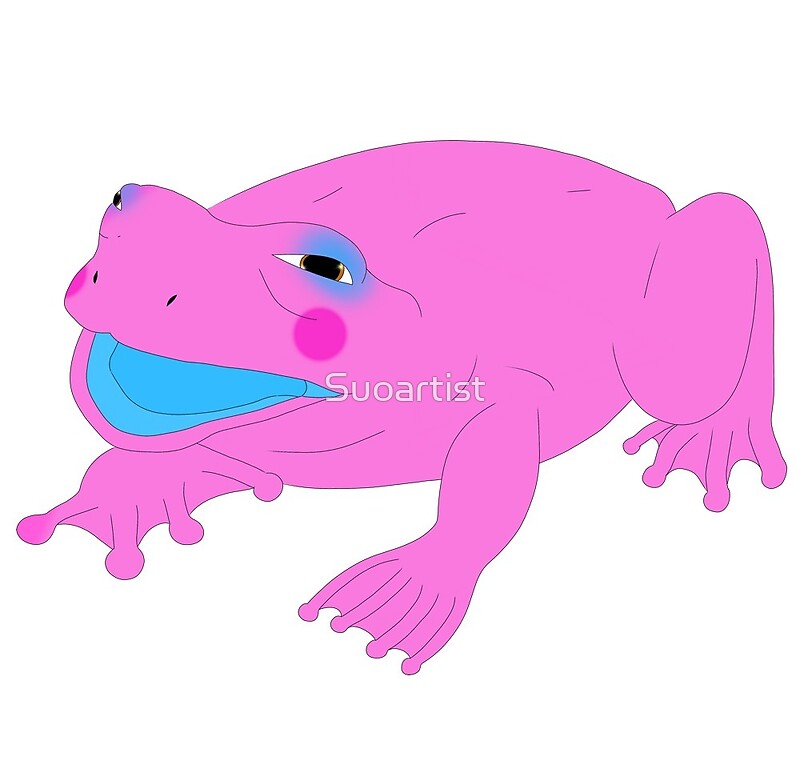 "Multiple pink frogs wearing makeup" by Suoartist | Redbubble