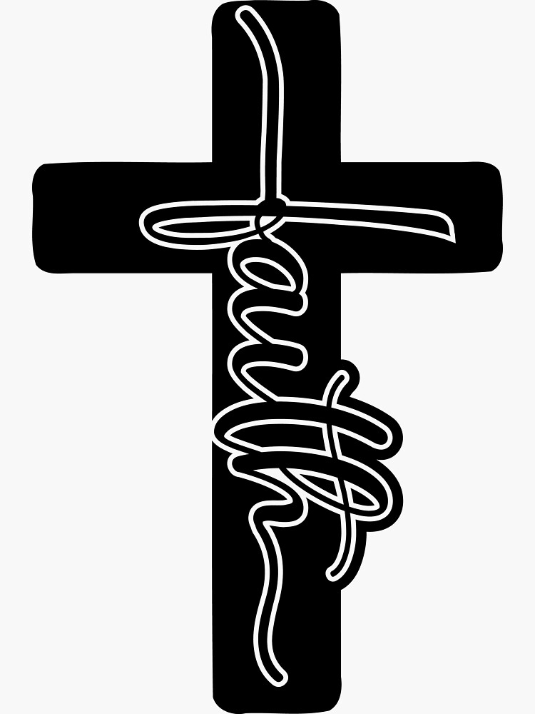 "Faith cross" Sticker for Sale by PepaAnaRB | Redbubble